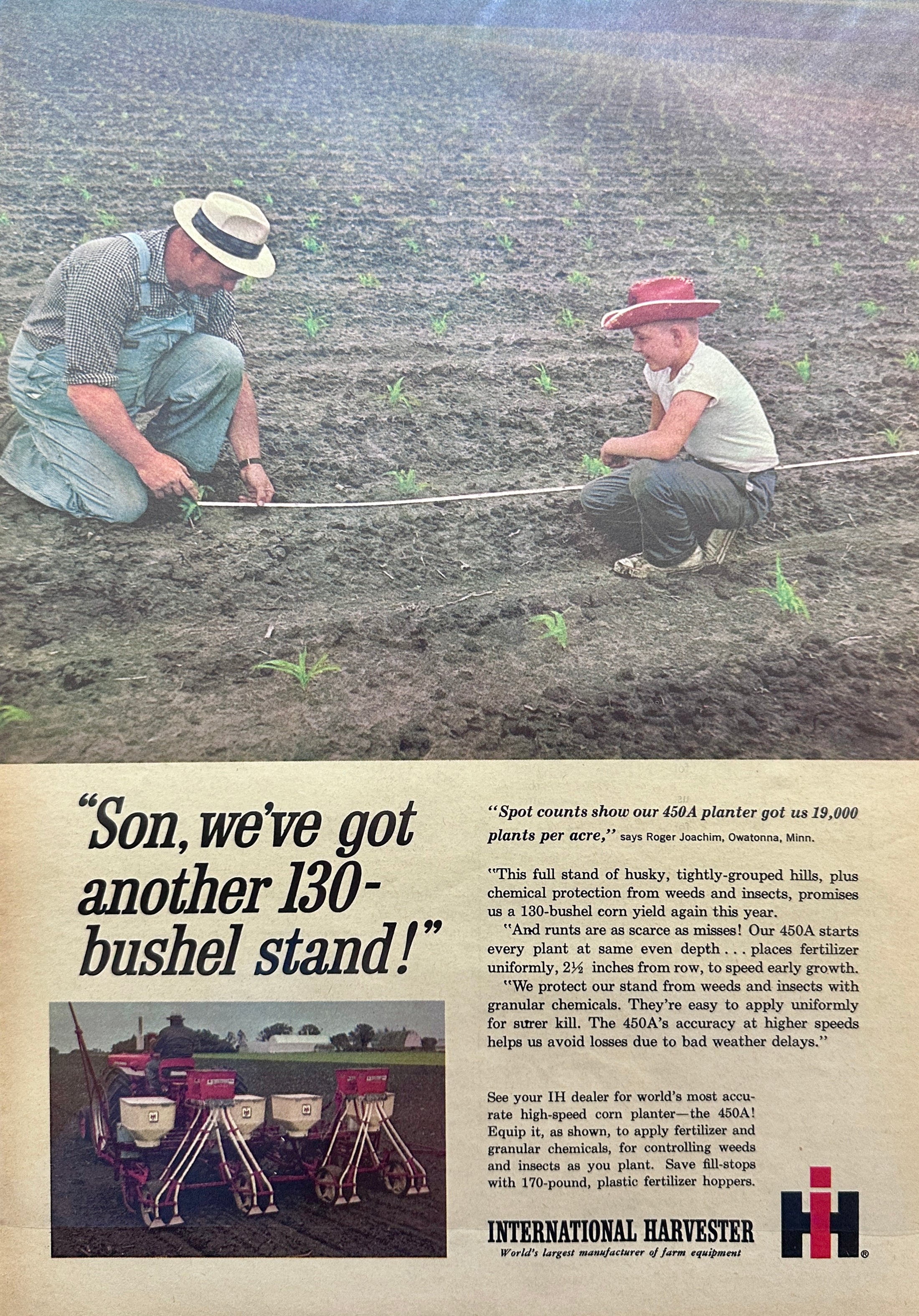 1965 International Harvester 450A Planter Vintage Ad #5093-3 – MGJ2PILOT