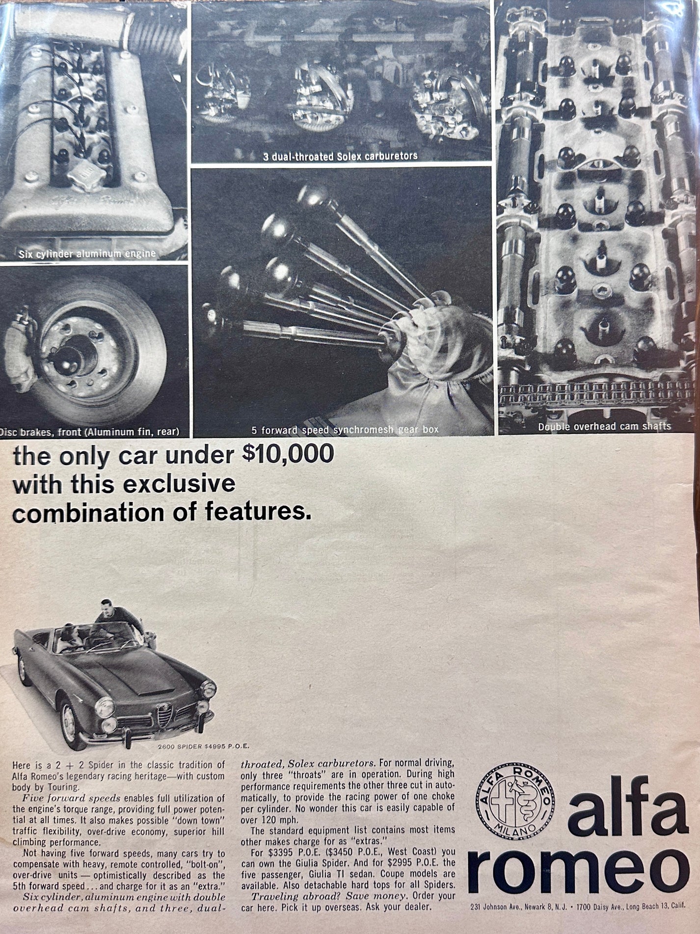 1964 Austin Healy Sprite & Alfa Romeo 2600 Spider Vintage Ads – MGJ2PILOT